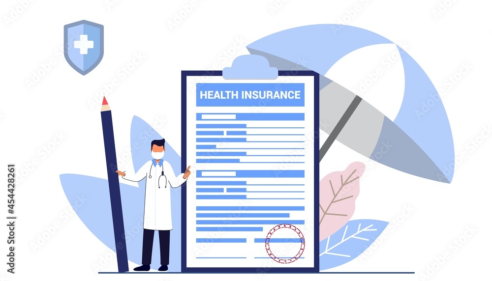 Health insurance claim form concept Big clipboard with document on it ...