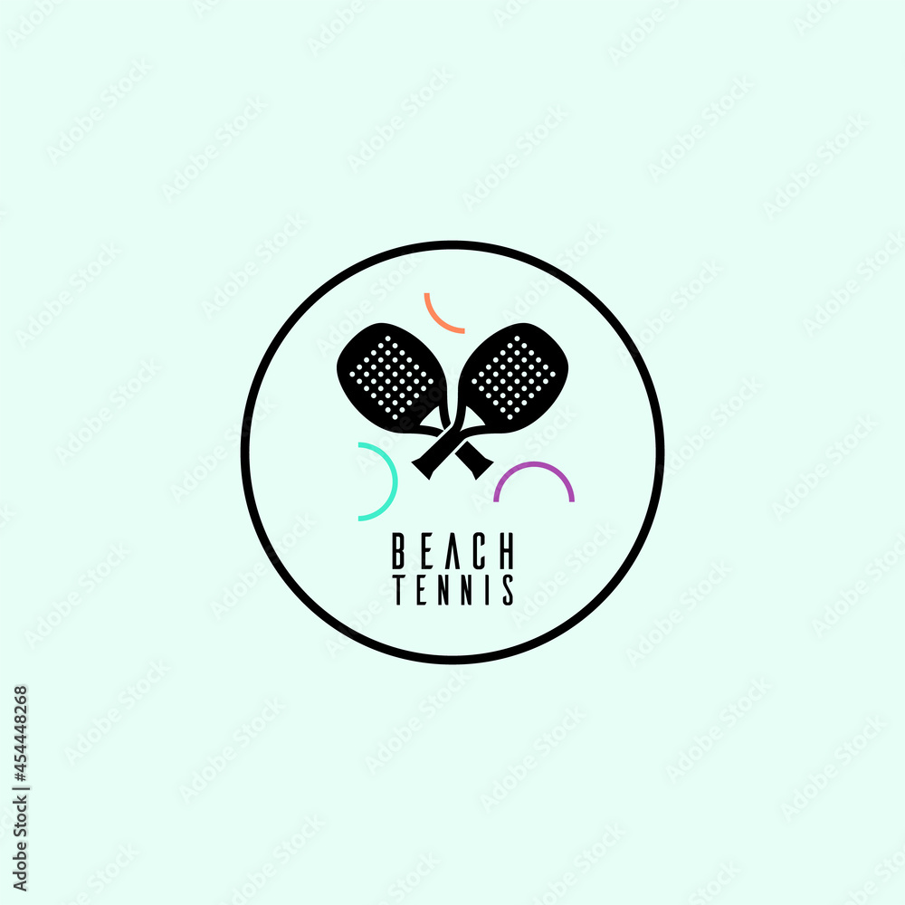 Vetor de Logo template for beach tennis. do Stock | Adobe Stock