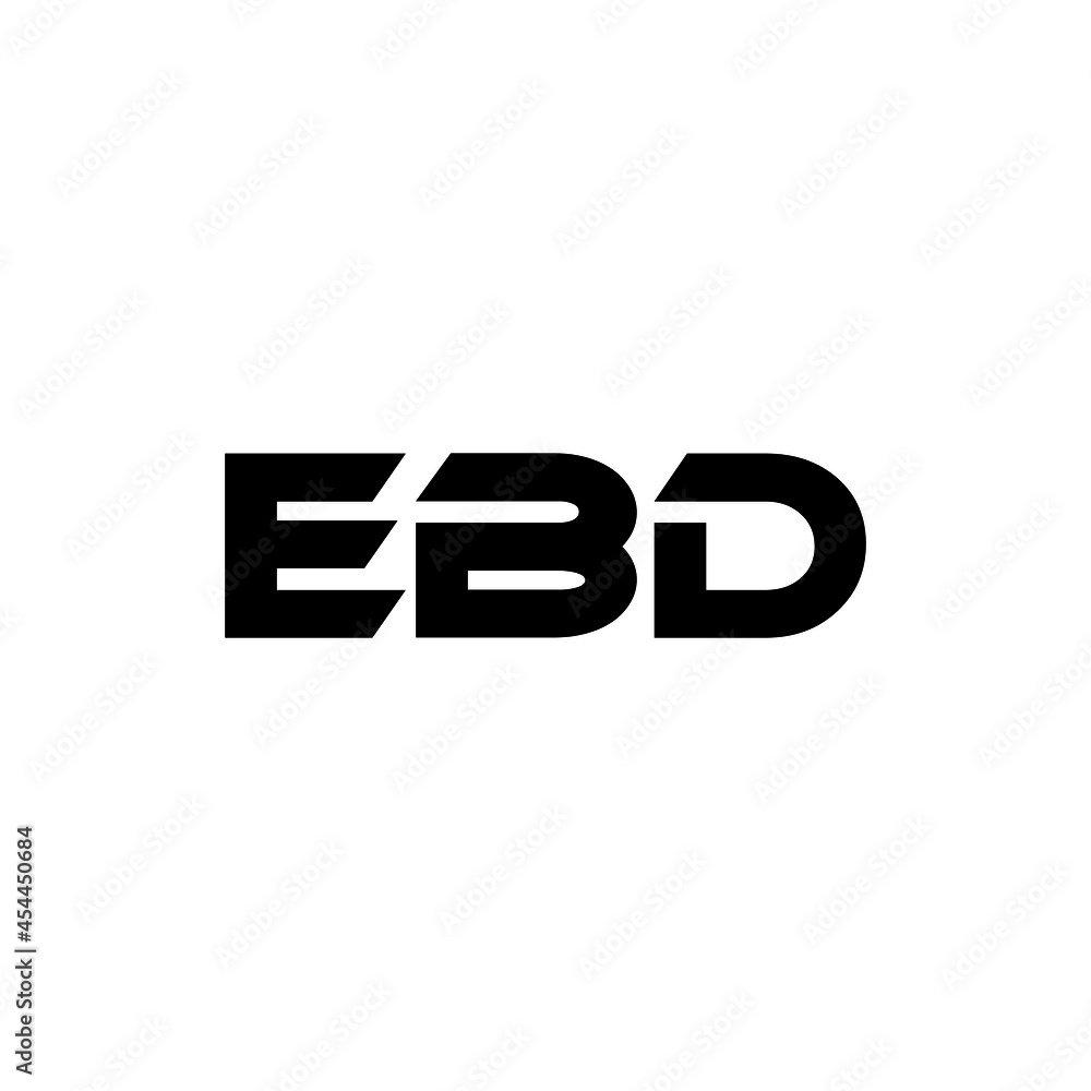 EBD letter logo design with white background in illustrator, vector ...