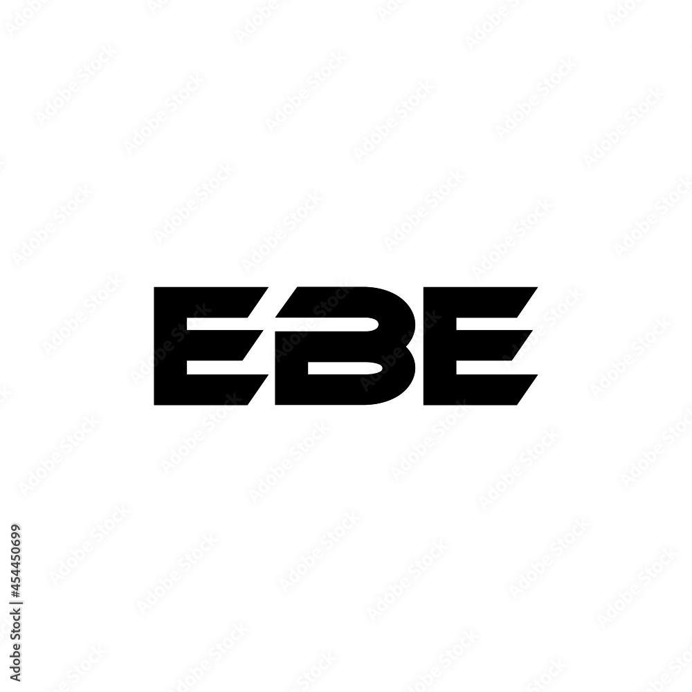 EBE letter logo design with white background in illustrator, vector ...