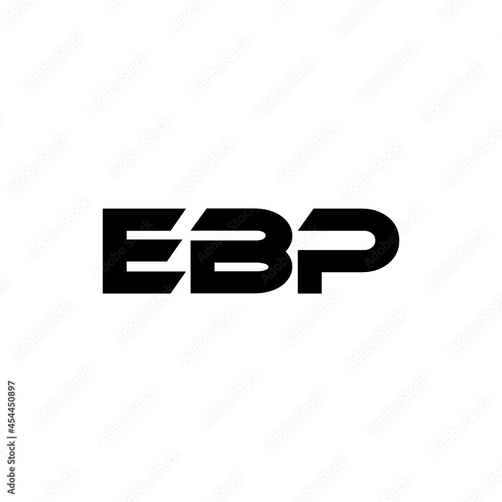 EBP letter logo design with white background in illustrator, vector ...
