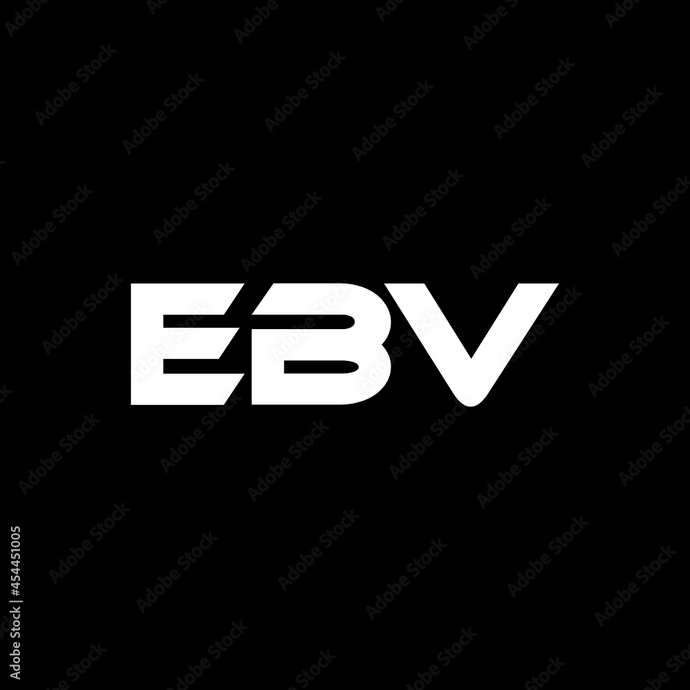 EBV letter logo design with black background in illustrator, vector ...