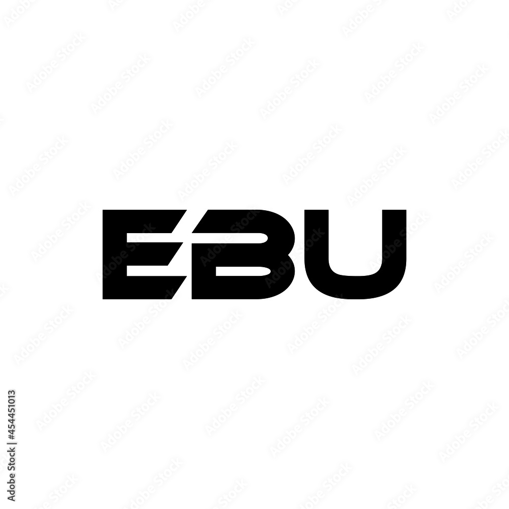 EBU letter logo design with white background in illustrator, vector ...