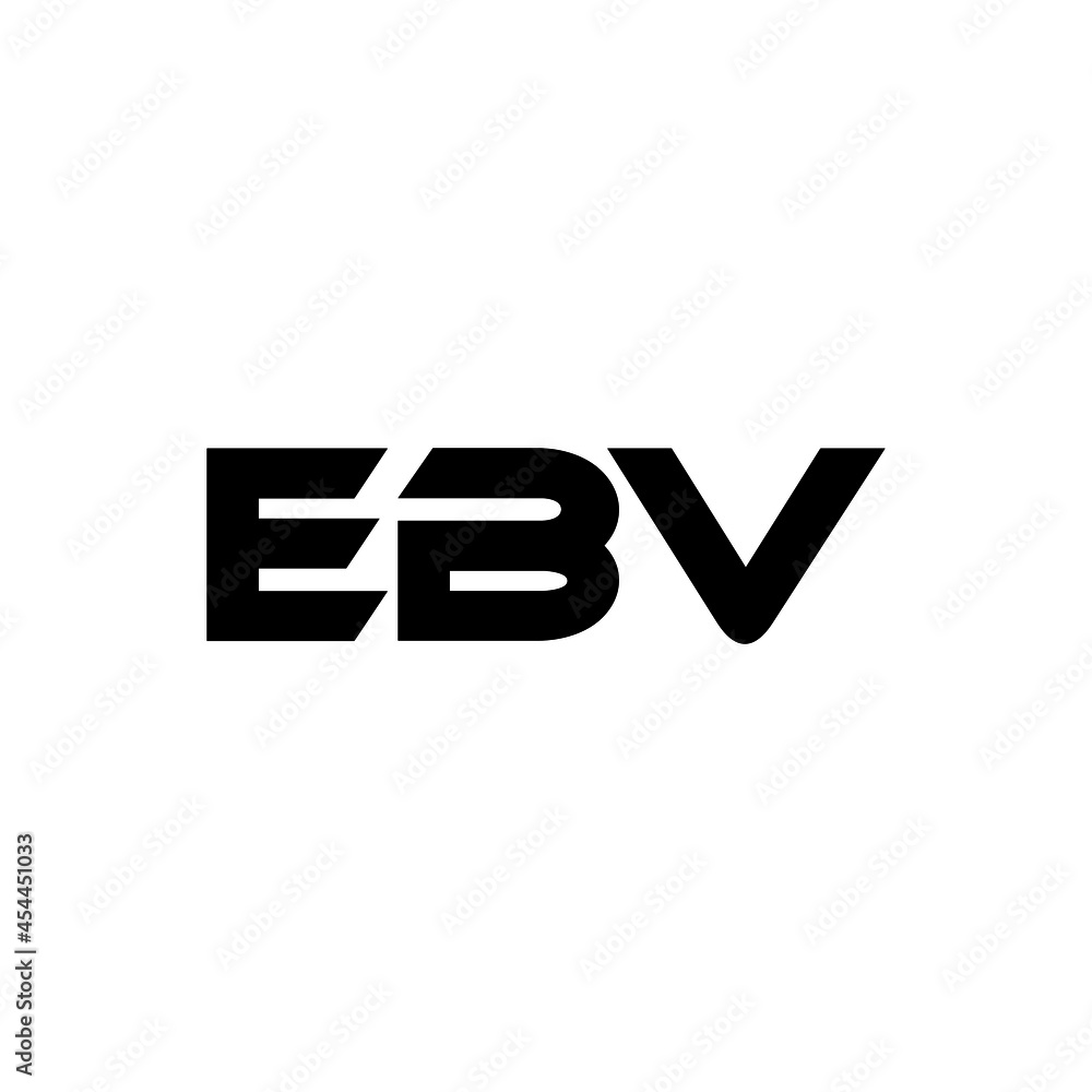EBV letter logo design with white background in illustrator, vector ...
