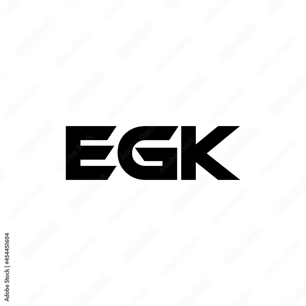 EGK letter logo design with white background in illustrator, vector ...