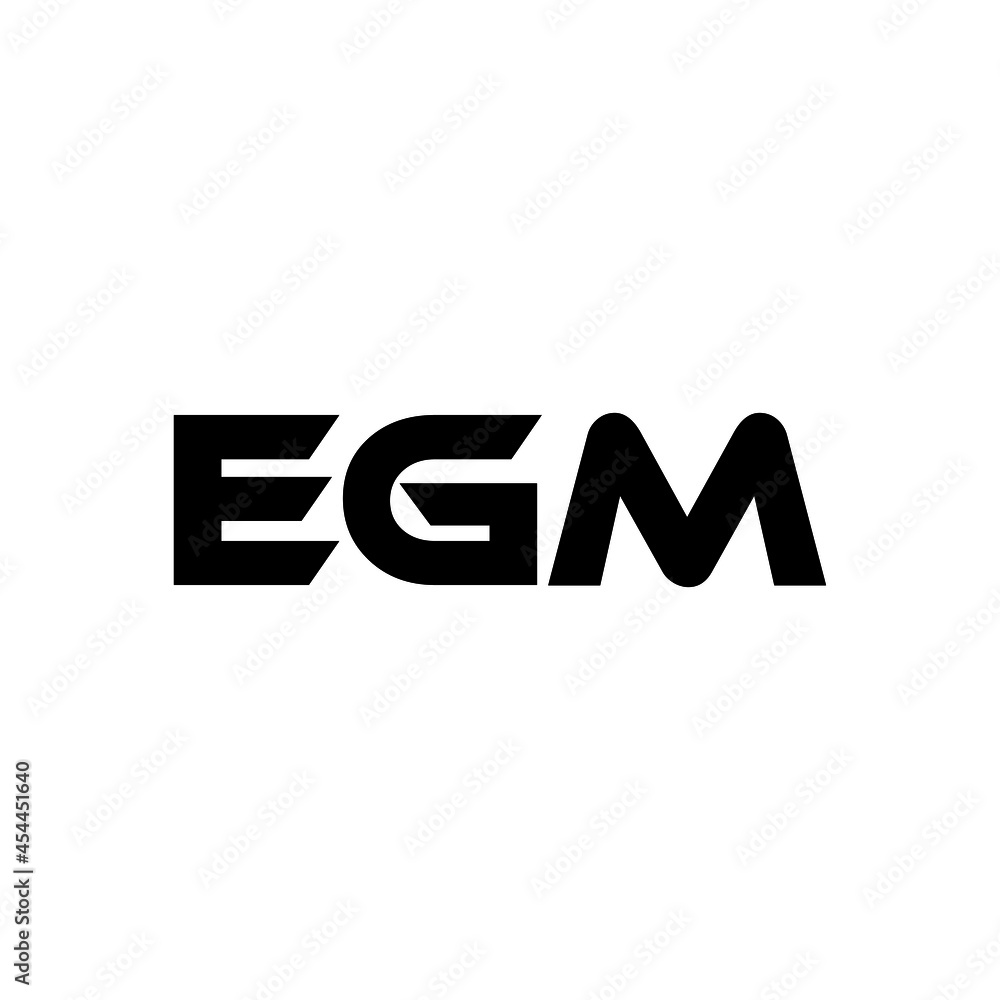 EGM letter logo design with white background in illustrator, vector ...