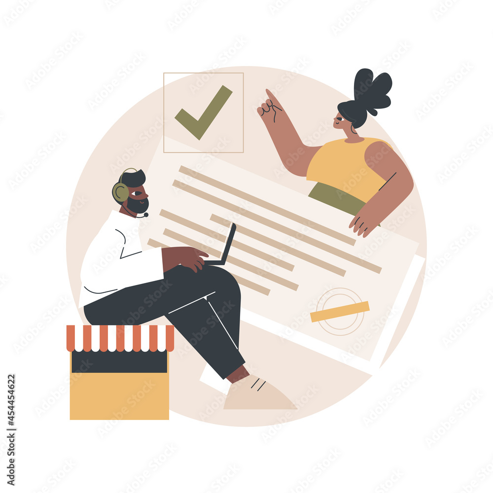 Acknowledgment received abstract concept vector illustration ...