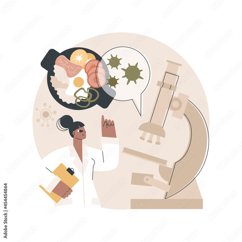 Food contamination abstract concept vector illustration. Nutrition ...