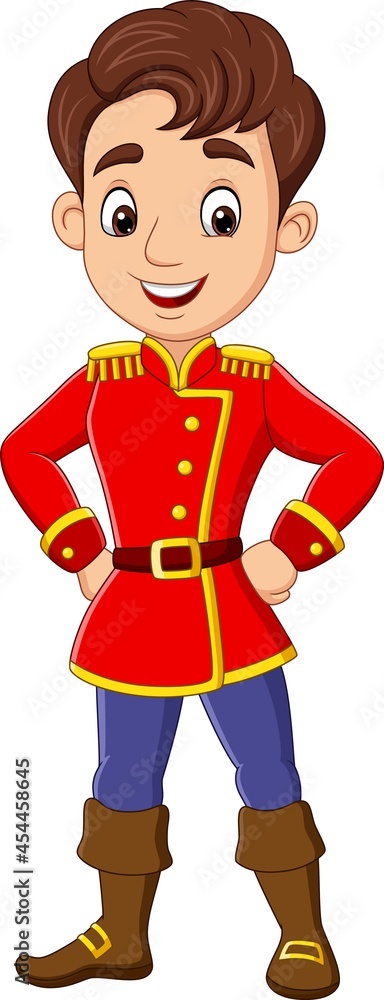 Cartoon young male wearing prince costume Stock Vector | Adobe Stock