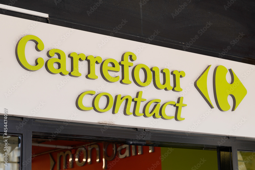 Carrefour contact french shop supermarket sign logo store and brand ...