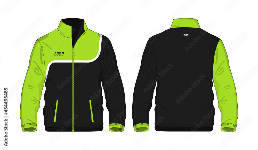 Sport Jacket green and black template for design on white background ...