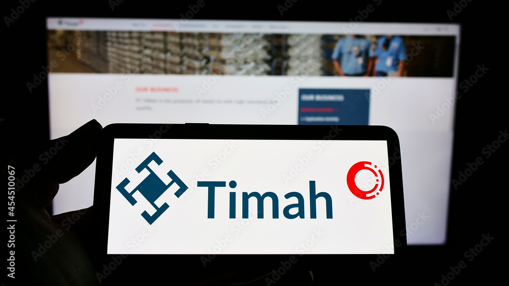 STUTTGART, GERMANY - Aug 15, 2021: Person holding cellphone with logo ...