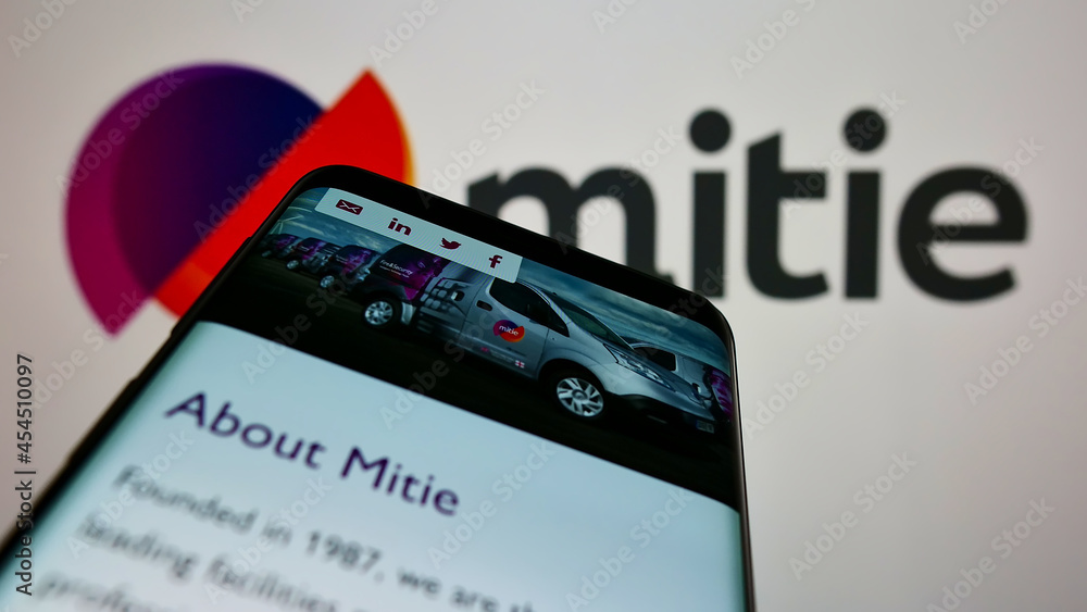 STUTTGART, GERMANY - Aug 16, 2021: Mobile phone with website of British ...