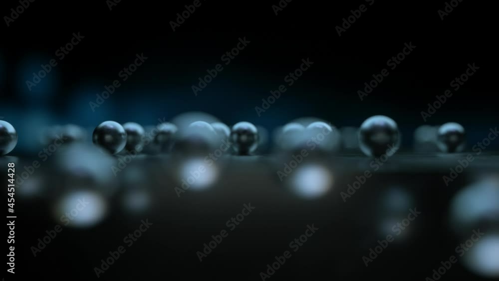 Many Metal Balls Rolling And Falling To The Ground In Seamless Loop ...