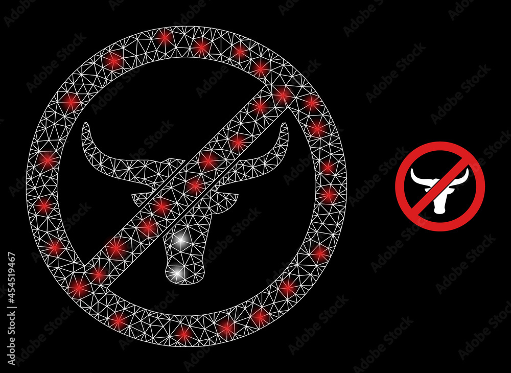 Bright mesh vector no beef with glow effect. White mesh, flash spots on ...