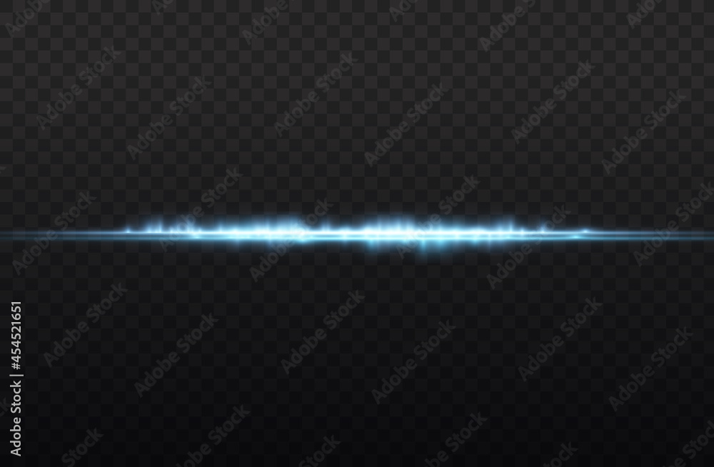 Laser beams, horizontal blue light rays streaks. Stock Vector | Adobe Stock