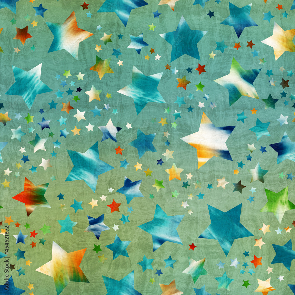 Seamless pattern of star motif in intricate colors and texture. High ...