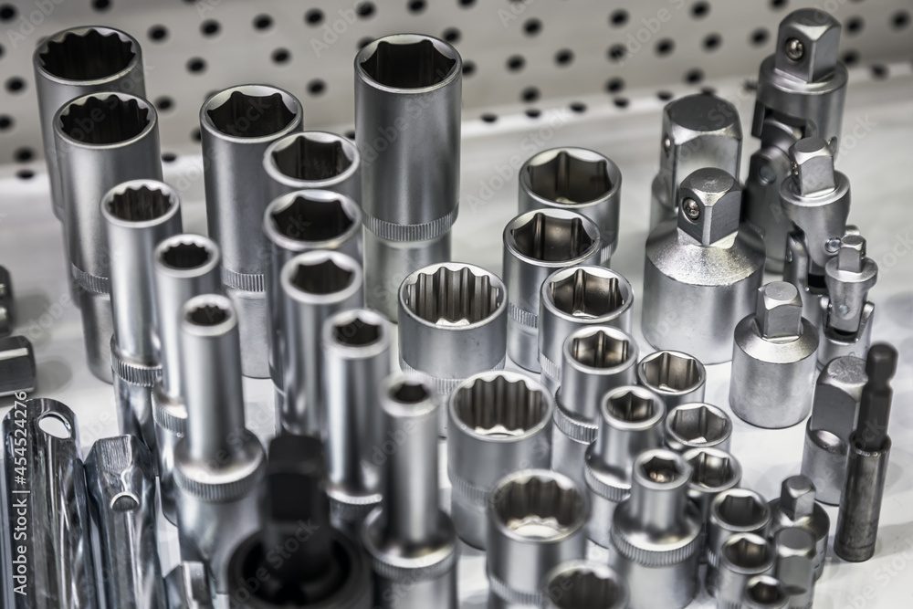 end heads of different sizes and types For screwdrivers Stock Photo ...