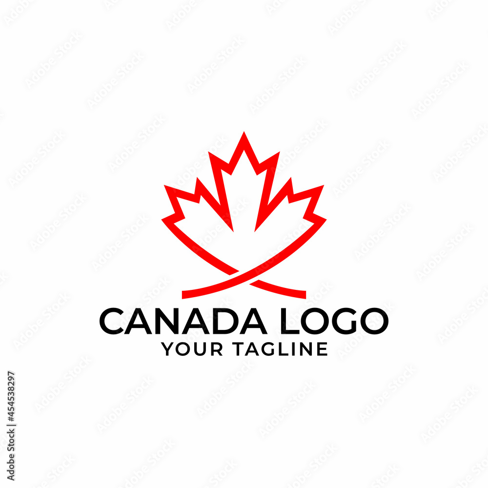 Maple leaf vector shape icon. Forest and wood symbol sign. Nature tree ...