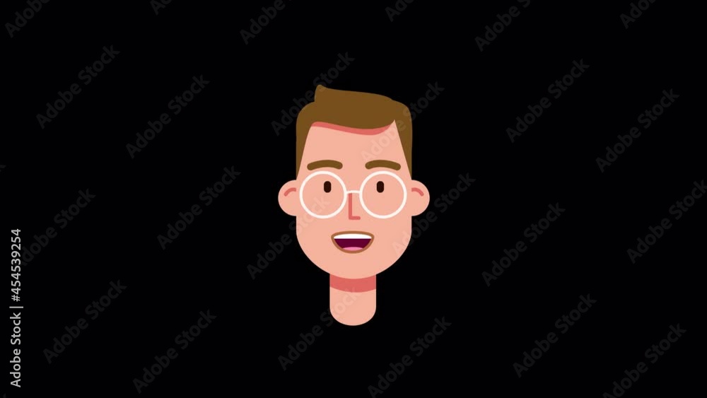 lip syncing Facial Animation for narration. head of male character ...