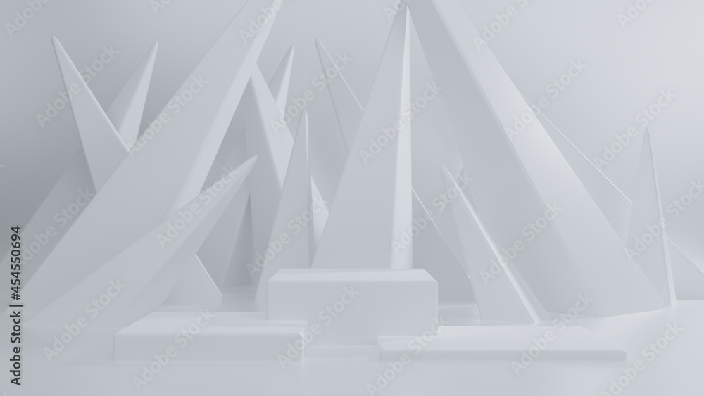 Abstract and Illustration of white box or cube background,light and ...