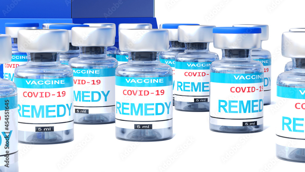 Covid remedy - vaccine bottles with an English label Remedy that ...