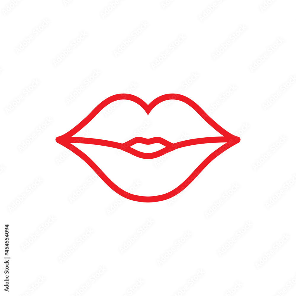 Lips vector icon. kiss illustration sign. woman symbol. love logo ...