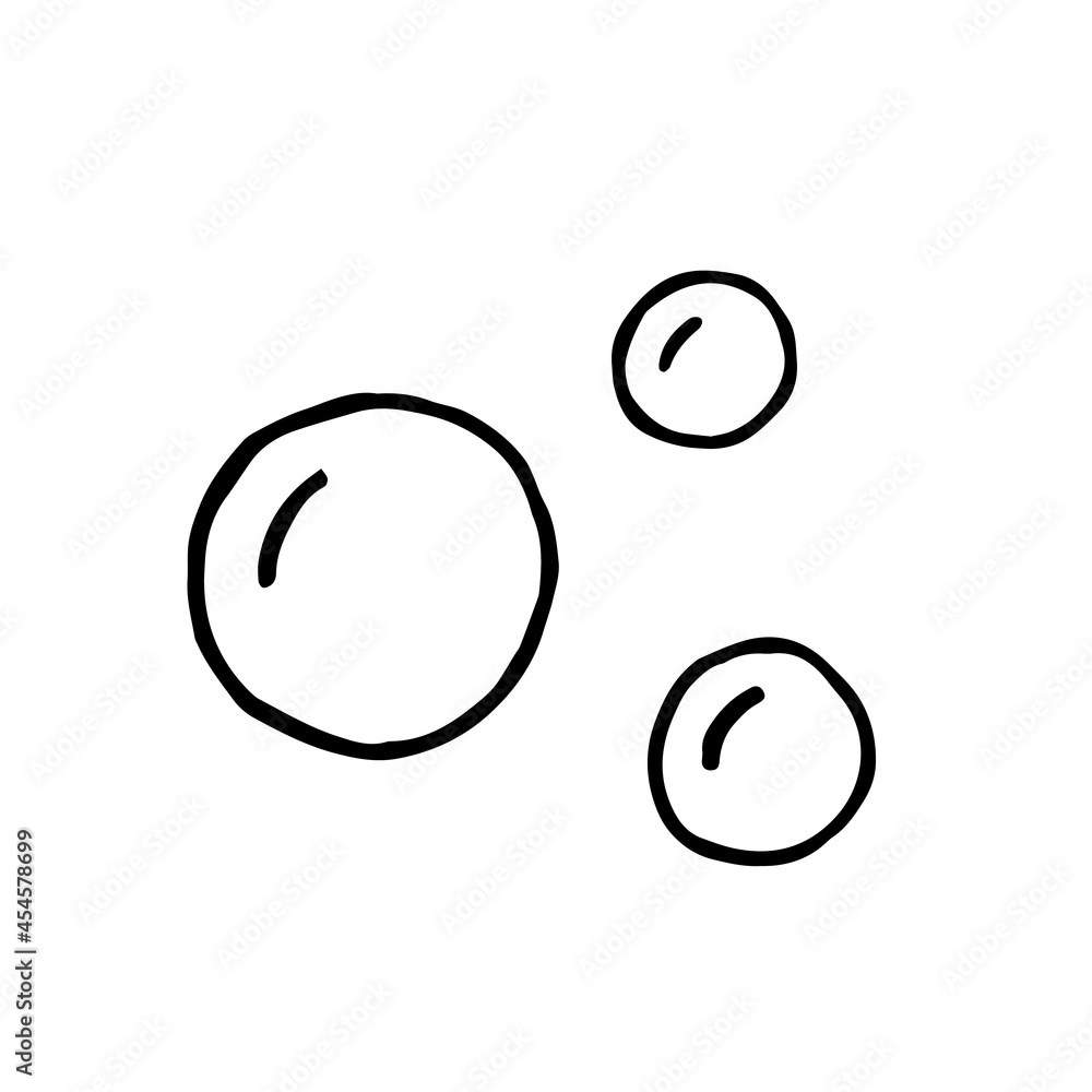 Bubbles. Balls. Air bubble. Vector. Doodle. Hand-drawn illustration ...