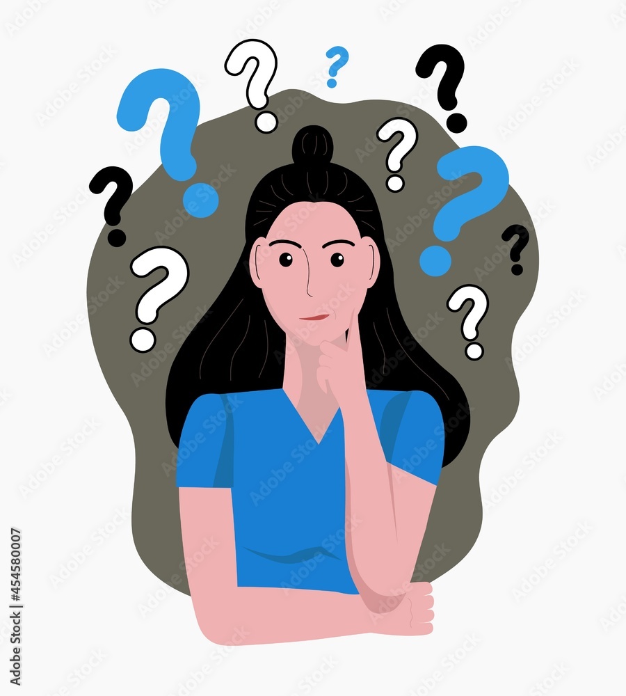 Person In Deep Thought Clipart