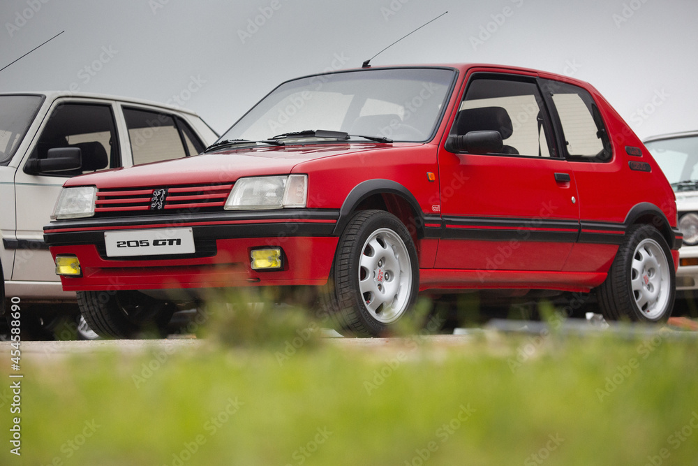 Original red Peugeot 205 GTI. Stock Photo | Adobe Stock