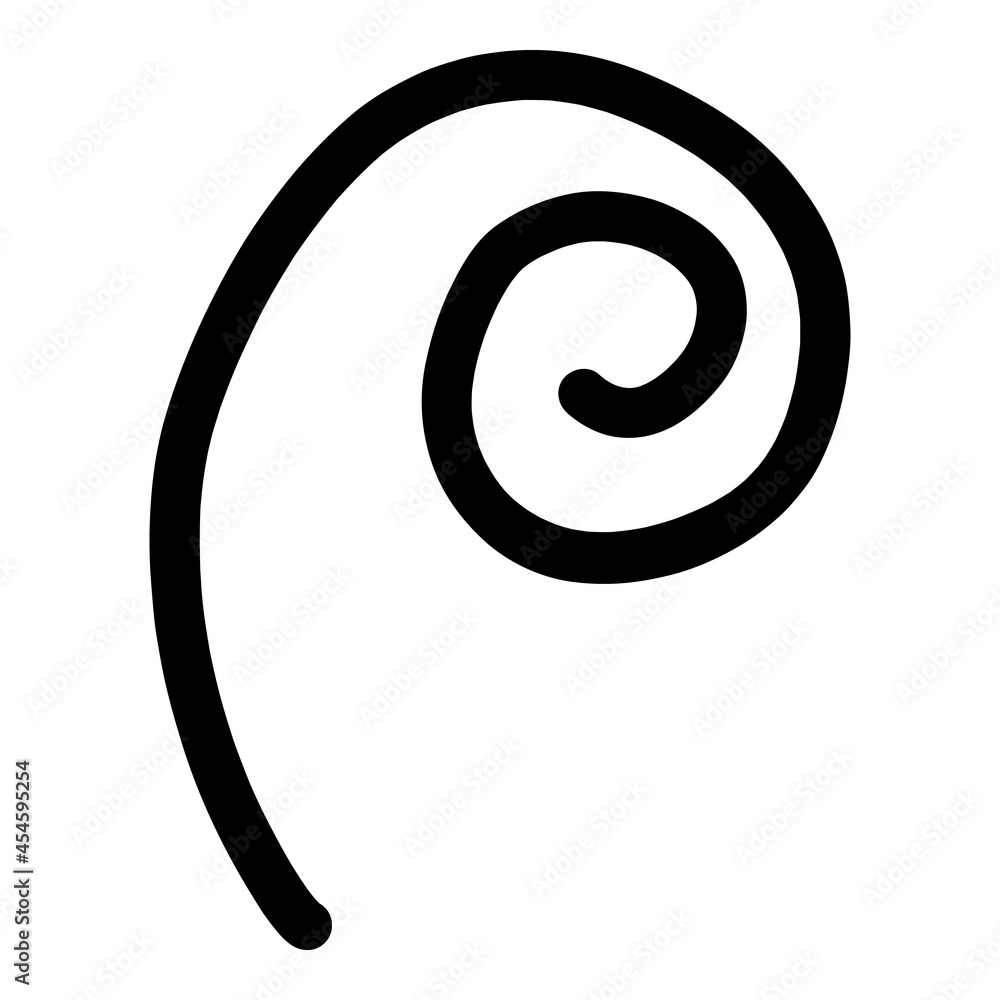 Spiral line icon outline hand drawn vector. Swirl whirlpool Stock ...