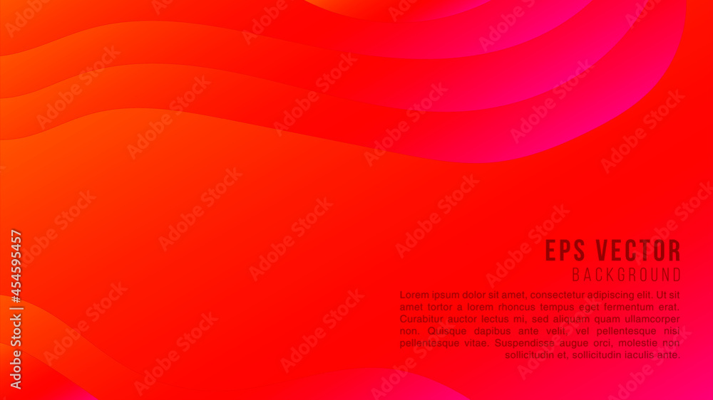 Red papercut abstract shape text background with gradient light. can ...