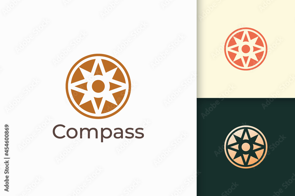 Compass logo in modern and abstract shape for tech company Stock Vector ...