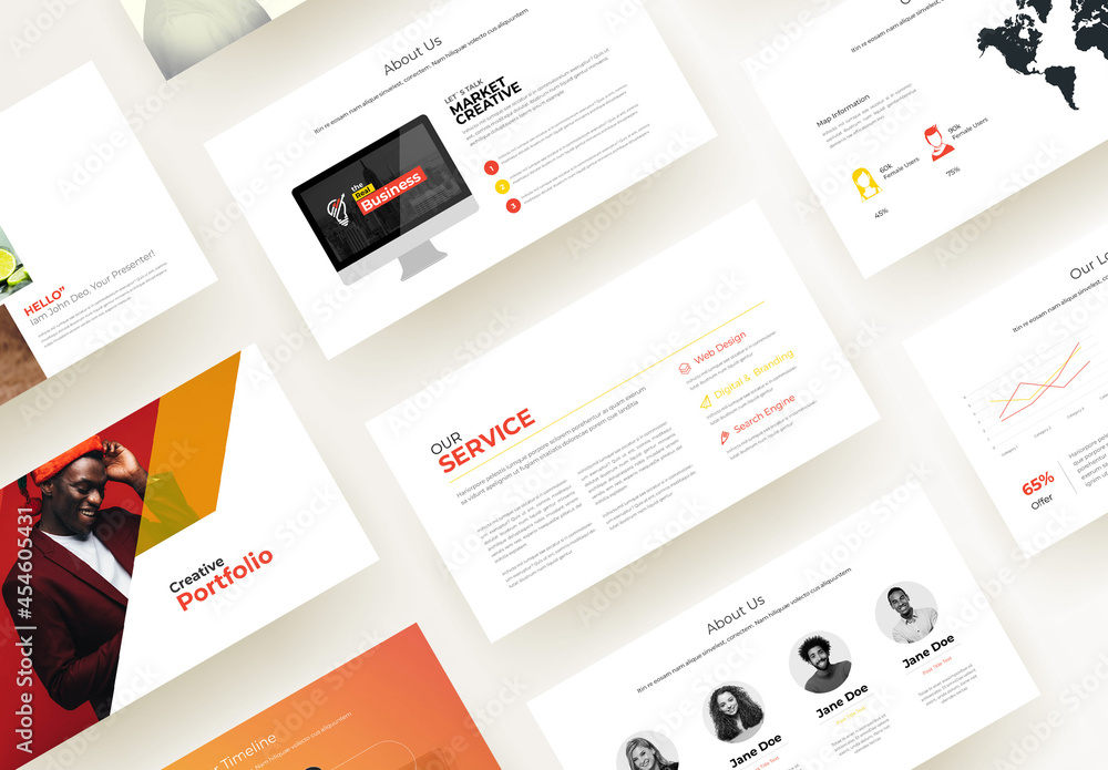 Multipurpose Presentation Layout Stock Template | Adobe Stock