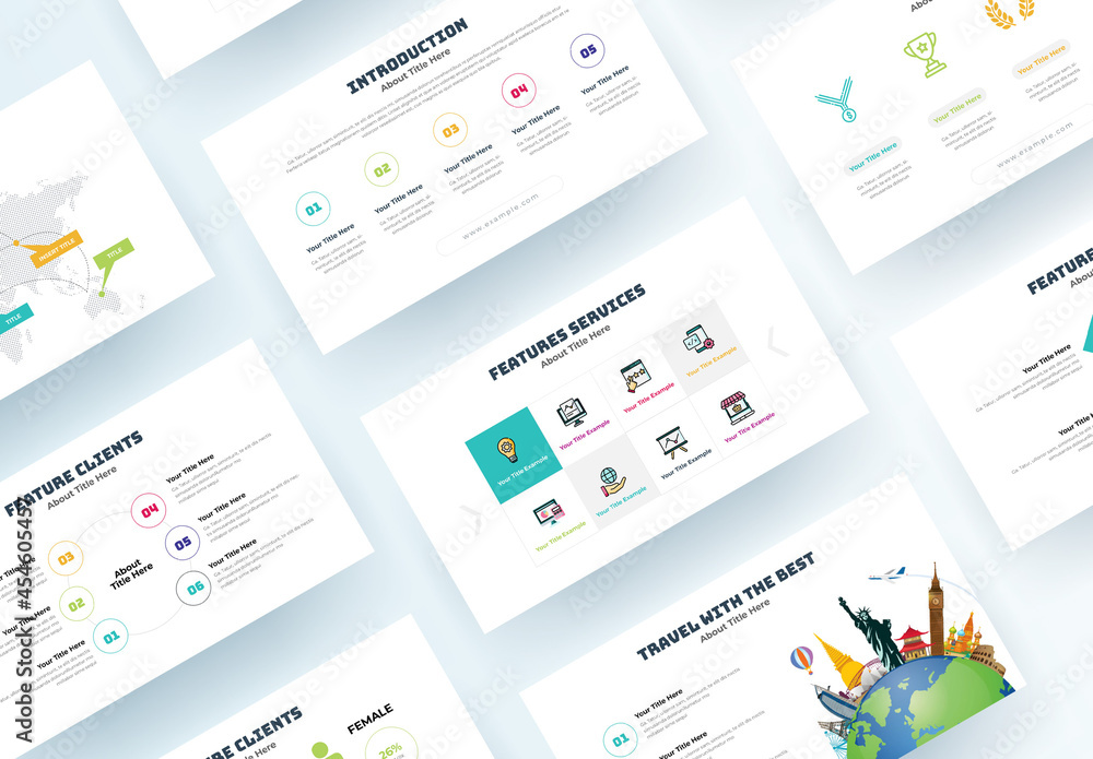 Beach Summer Presentation Layout Stock Template | Adobe Stock