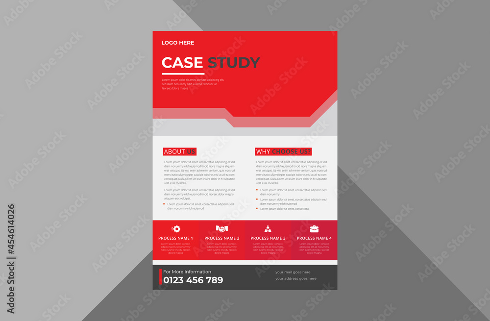 case study flyer design template. case study cover poster leaflet ...