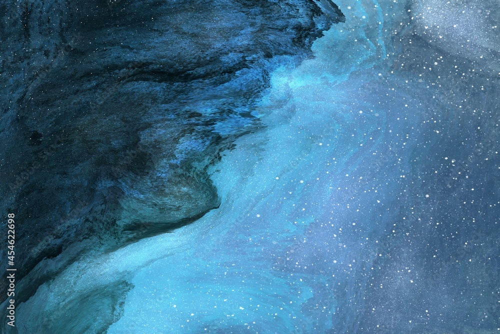 abstract outer space background, blue color splash Stock Illustration ...