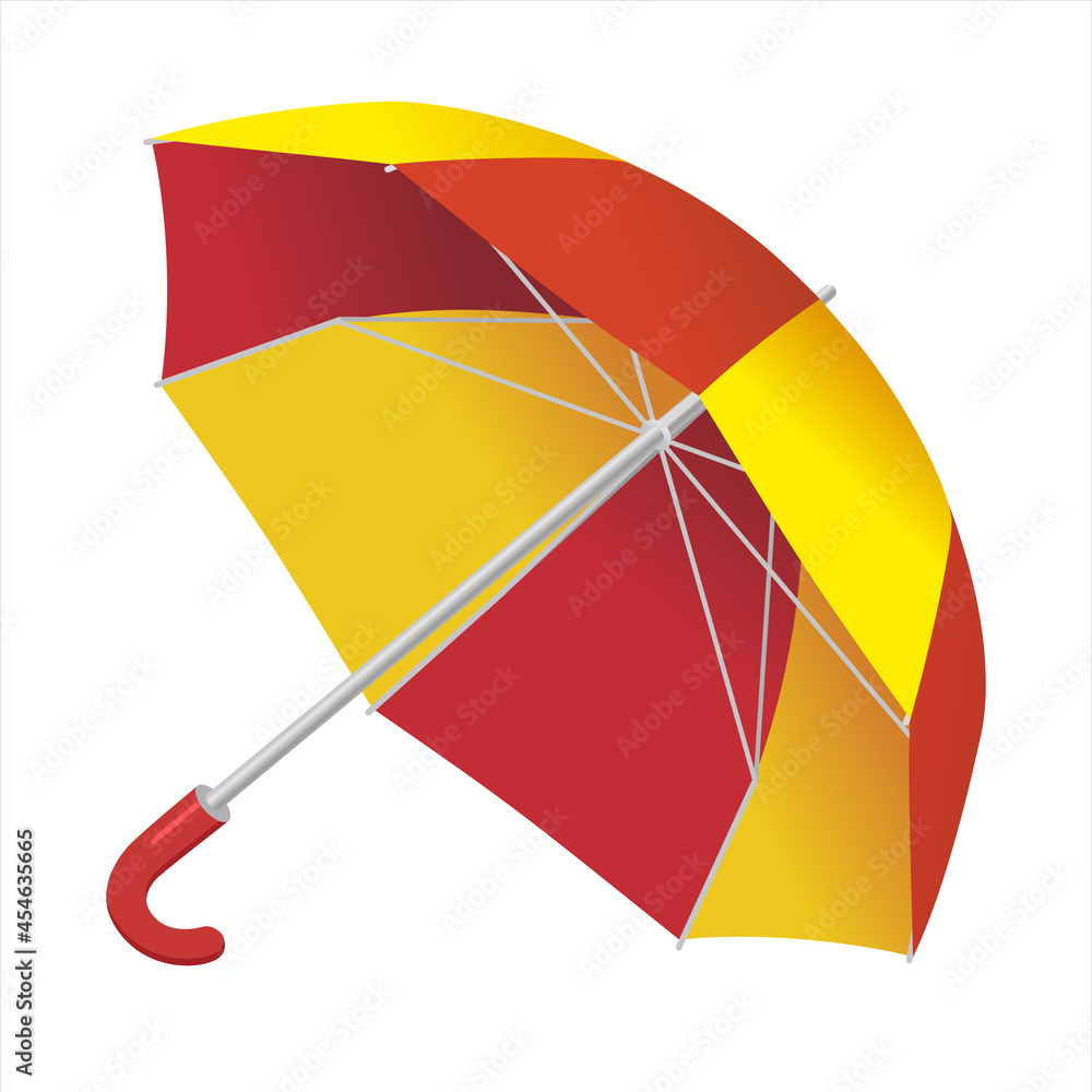 yellow and red umbrella-cane - a symbol of summer, holidays and ...