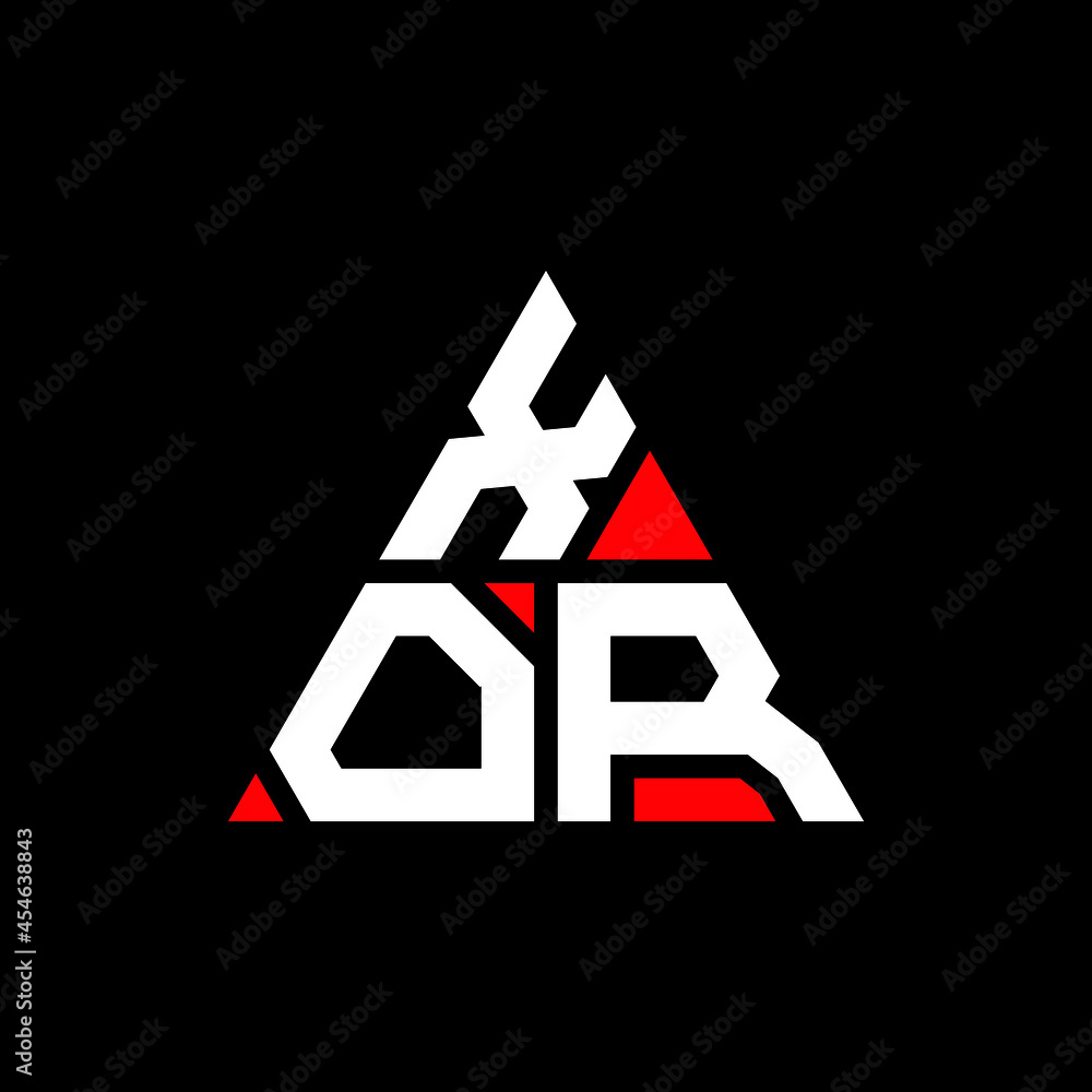 XOR triangle letter logo design with triangle shape. XOR triangle logo ...