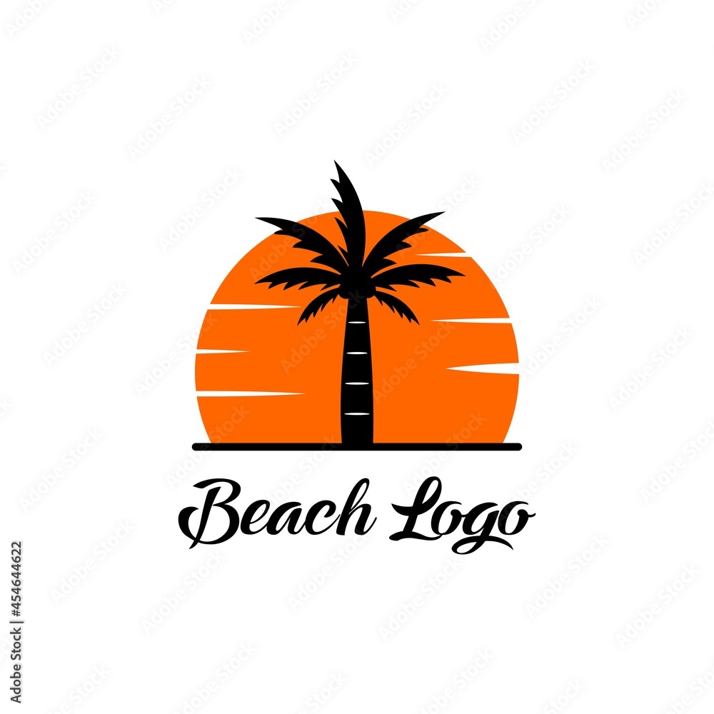 A beach logo for your tourism business company or for your design ...