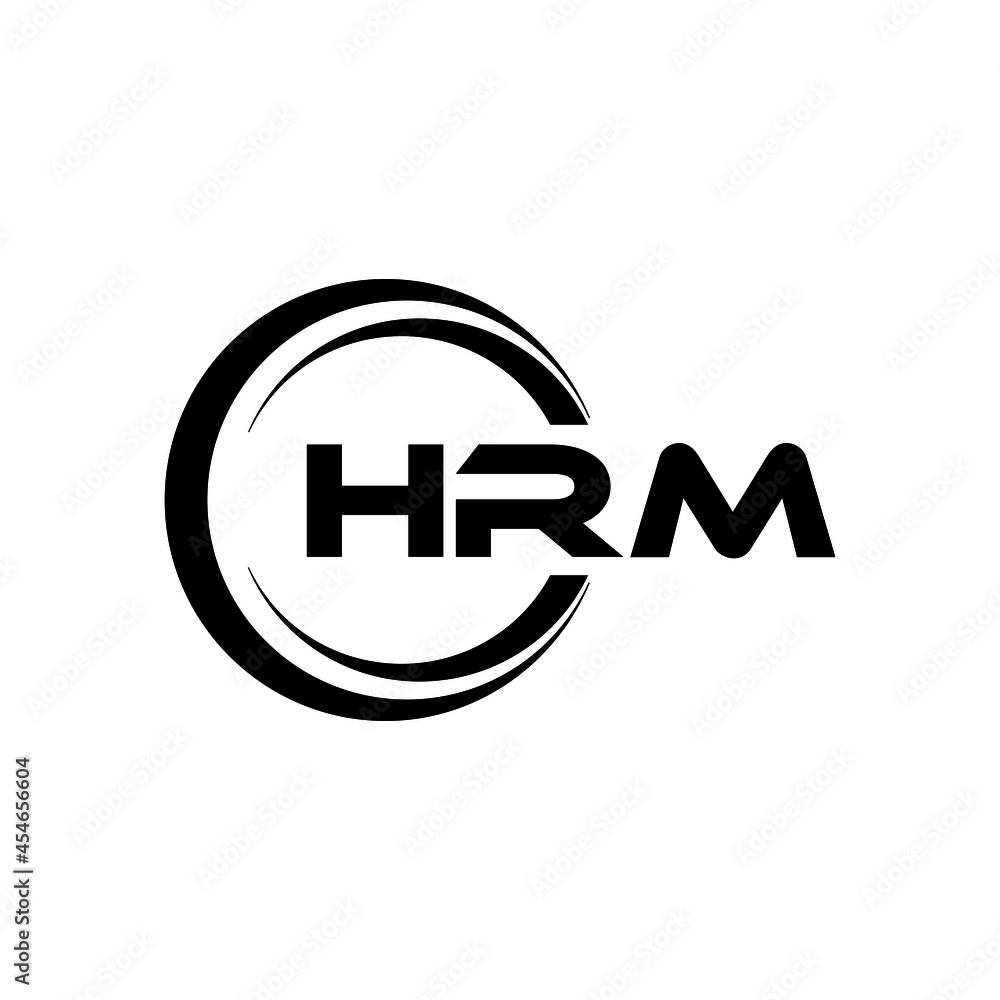 Vecteur Stock HRM letter logo design with white background in ...