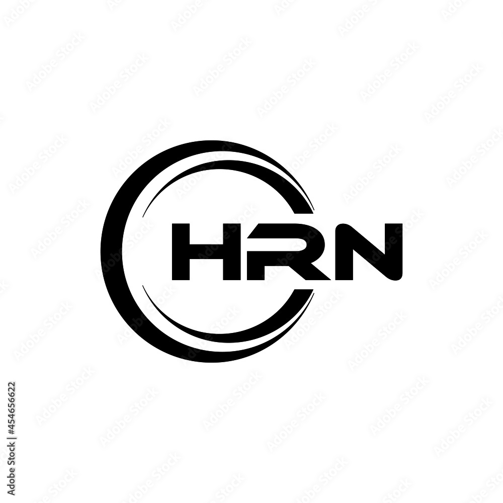 HRN letter logo design with white background in illustrator, vector ...