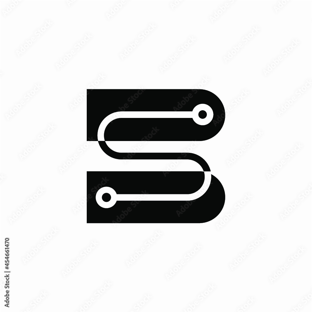 BS Letter technology logo vector image Stock Vector | Adobe Stock