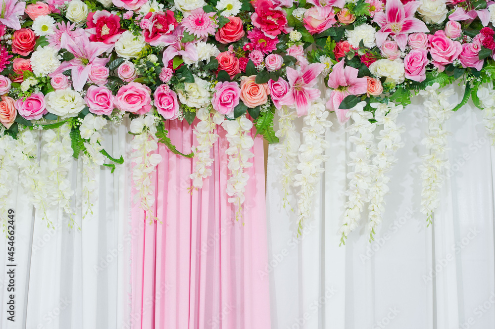 wedding flower backdrop background, colorful background, fresh rose ...