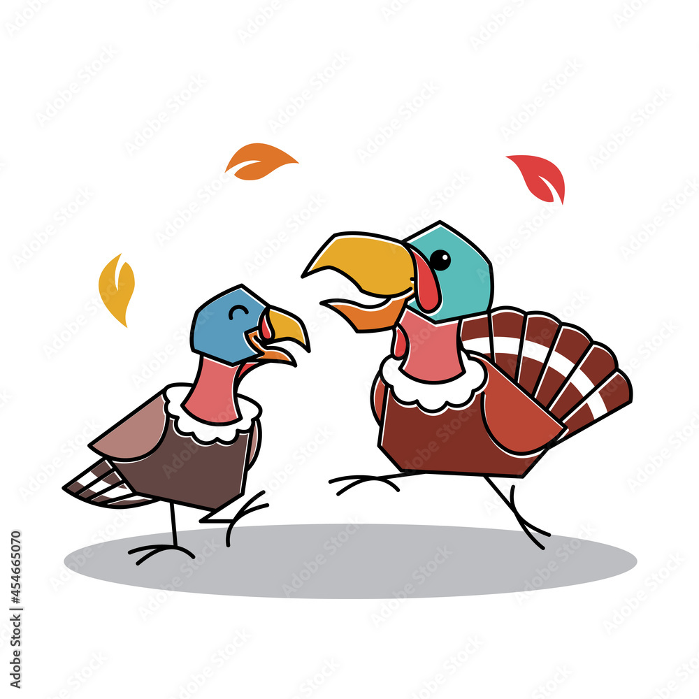 Vector Dancing Turkey