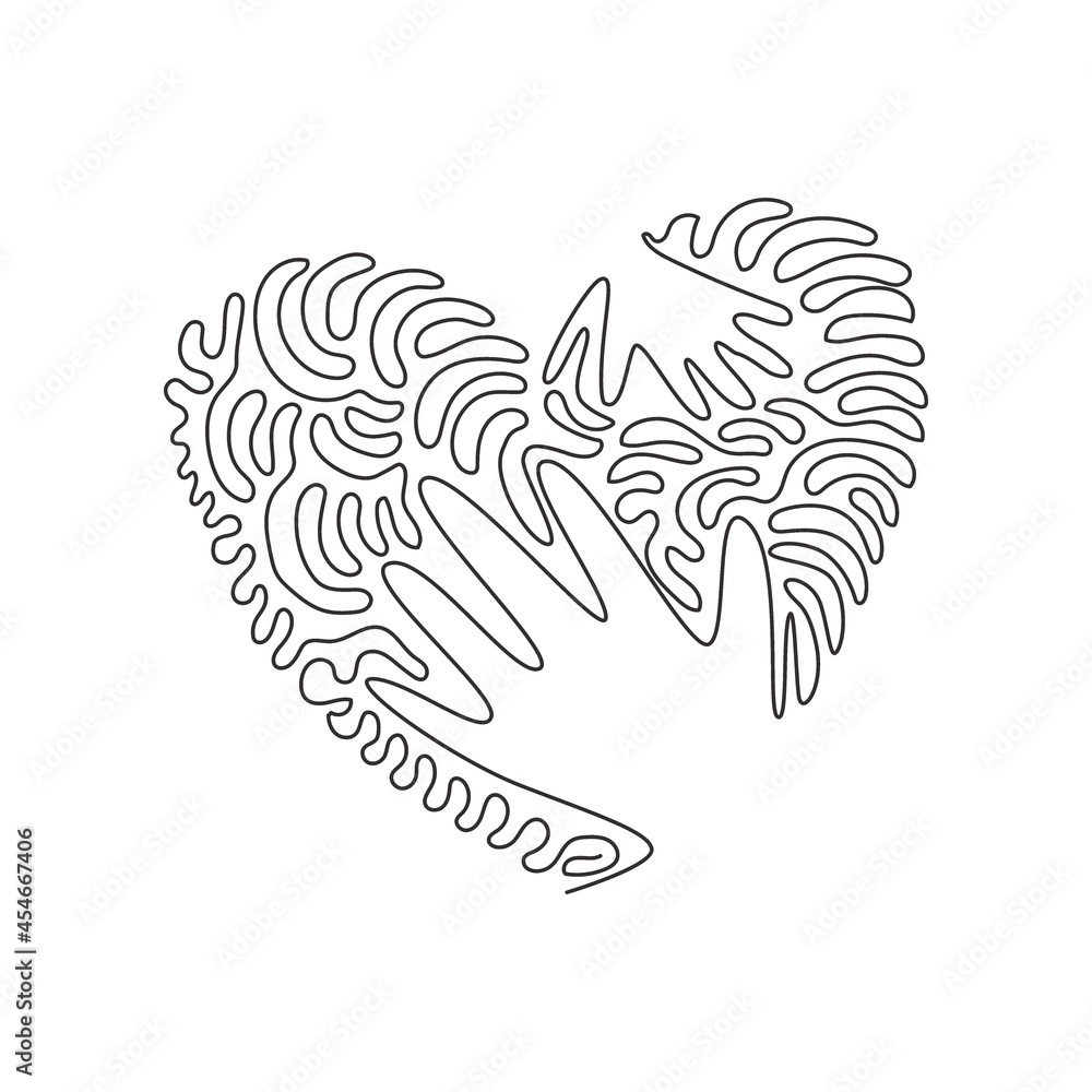 Single one line drawing hand touching heart, shape template. Hand touch ...