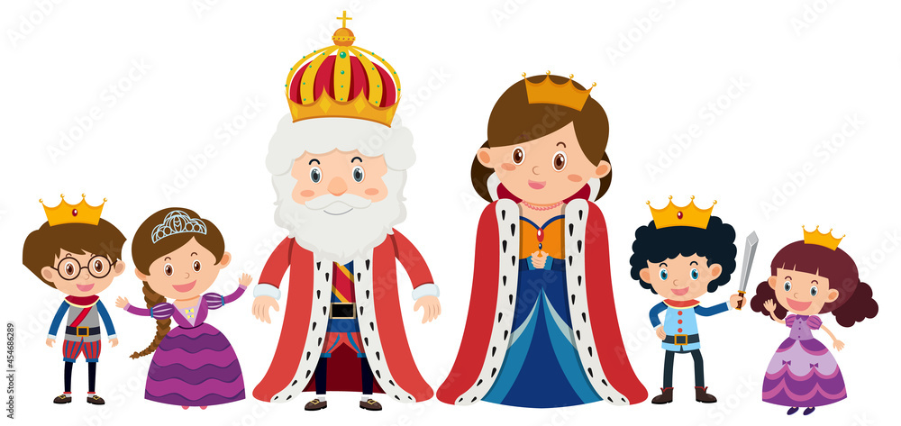 Royal family cartoon character Stock Vector | Adobe Stock