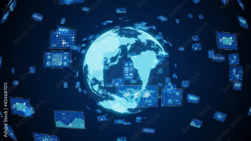 Global communication network concept. Digital transformation. DX. Stock ...