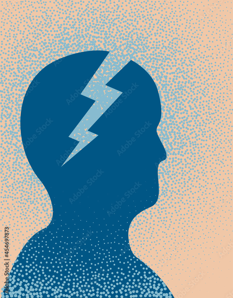 Person in shock. Vector illustrationAn illustration of a person in ...