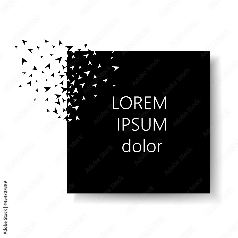 Broken square, abstract vector. Banner with broken shapes. Trendy ...